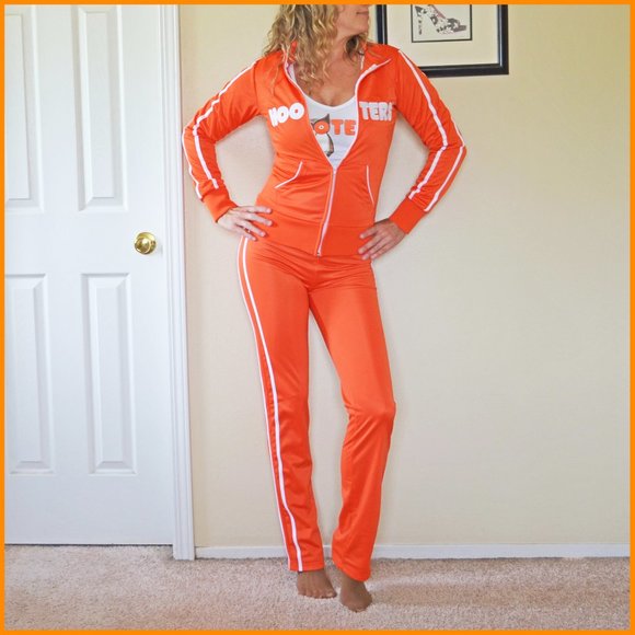 Hooters | Tops | New Hooters Girl Small Orange Two Piece Track Suit New ...